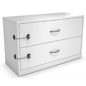 Child Safety Lock for Refrigerator, Cabinet, Drawer, Freezer & Door with 4 Extra Strong Adhesives - Black by HavenHause (1 Pack)