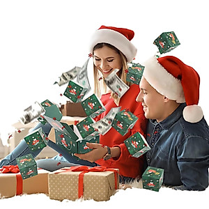 Surprise Gift Box Explosion for Money, Pop Up Money Gift Box, DIY Red Envelope Bouncing Romantic Gift Box, Merry Christmas Surprise Box Gift Box for Cash Gift for Christmas