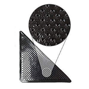 Buffalo Check Outdoor Rug Mat, 2x3/23.6" x 35.4", Black and White Rug Includes 4PCS Rug Grippers. Kitchen Rug, Checkered Porch Rugs Door Mat