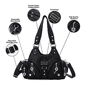 Angel Kiss Small Hobo Bags for Women Multi Pockets Purses Long Strap Handbags Adjustable Shoulder Bags for Everdayuse