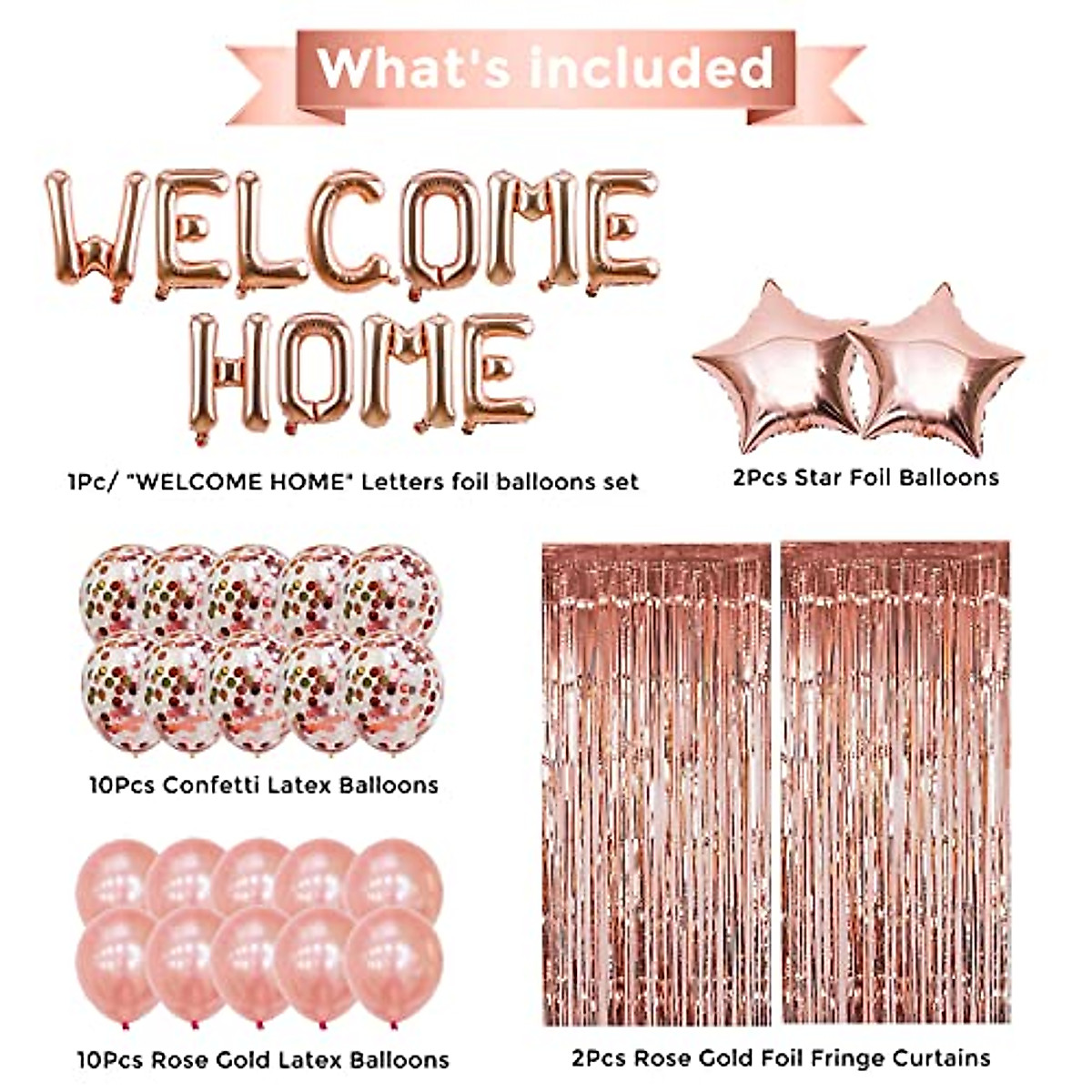 Welcome Home Decorations Welcome Home Balloons Welcome Home Baby Girl Banner Welcome Balloons Welcome Home Letter Balloon Banner Sign Welcome Home Party Decorations for Welcome Back Decorations