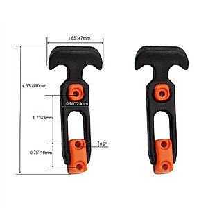COOLOGIN Rubber Flexible T-Handle Hasp Draw Latch for Tool Box, Cooler, Golf Cart or Engineering Machine Hood (Multicolored, 2 PCS)