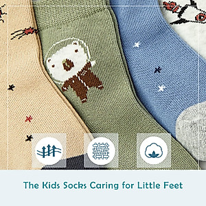 Big Boys Seamless Toe Socks Cotton Crew Athletic Socks Colorful Quarter Socks Size 13-1