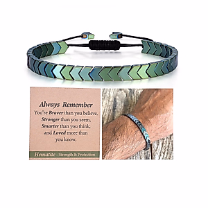 THEMEROL Easter Basket Stuffers for Teens Boys Gifts Ideas Bracelets Men Egg Fillers Teenage Him Hematite 10 12 16 18 Years Old 18th Birthday Son Grandson Graduation Christmas Day Stocking Valentines