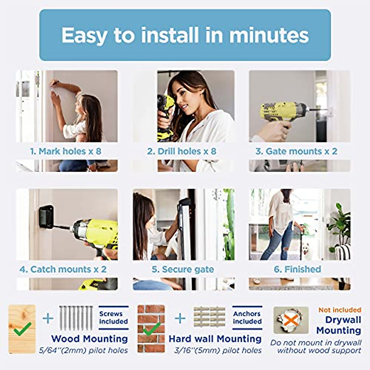 Retractable Baby Gate Perma Child Safety 41" Tall x 71” Wide, Mesh, For Stairs, Doorways, Dogs, Pets, Indoor, Outdoor, One-Handed Operation, Locking, Easy Install, Hardware Mount, White