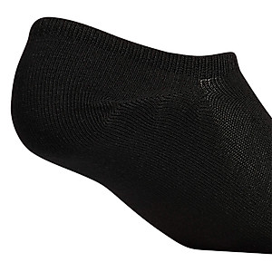 adidas Women's Superlite Linear Super No Show Socks (6-Pair), Black/Grey/White, Medium