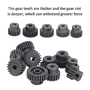 Dilwe RC Motor Gear, 10Pcs/Set 16T25T 7075 48P Steel Motor Gear Pinion RC Accessory Suitable for 1/8 1/10 Brushless Motors