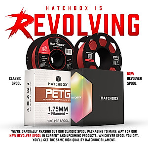 HATCHBOX PETG 3D Printer Filament, Dimensional Accuracy +/- 0.03 mm, 1 kg Spool, 1.75 mm, White