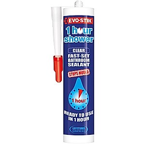 EvoStik 1HSCLEAR 1 Hour Shower Sealant 310ml - Clear