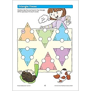 School Zone - Multiplication Facts Made Easy Workbook - 64 Pages, Ages 8 to 10, 3rd Grade, 4th Grade, Math, Skip Counting, Arrays, Word Problems, and More (School Zone I Know It!® Workbook Series)