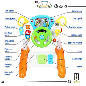 AMOSTING Pretend and Play Ride On Toys for Toddler Boys Girls Learning & Educational Baby Driver Toy Cars for Preschool Kids