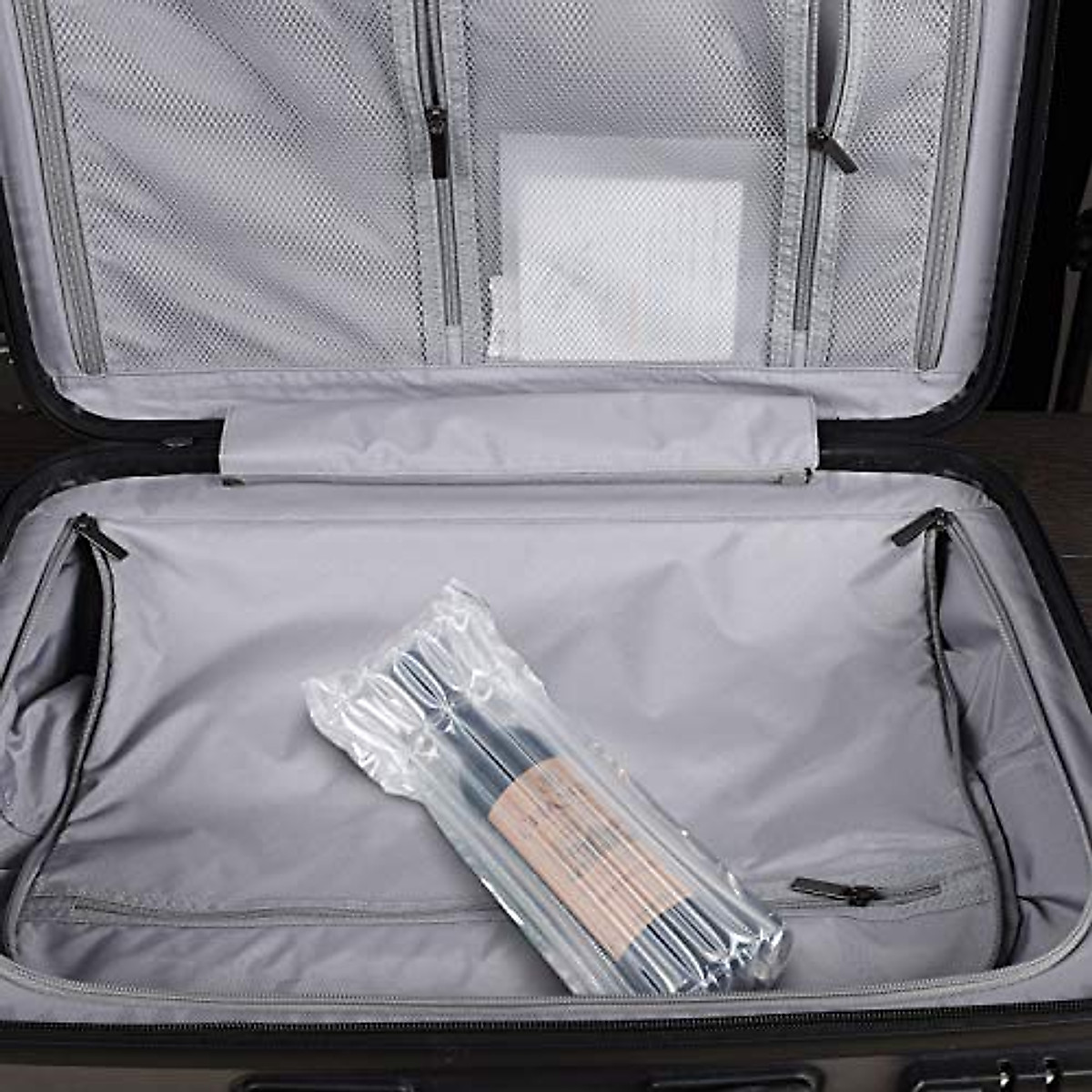 LIVEBAY 50 Packs Wine Bottle Protector, Inflatable Bags for Wine, Glass bottle protection, Inflatable Air Column Cushion Bags with Pump for Safe Transportation of Glass Bottles in Airplane Cushioning