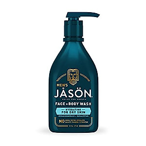 Jason Men's Hydrating 2-in-1 Face & Body Wash, 16 oz
