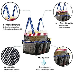 LCXYYY Mesh Shower Caddy, Portable Shower Bag Tote Hanging Toiletry for Bathroom Gym Travel Beach& Camping Dorm with Handle