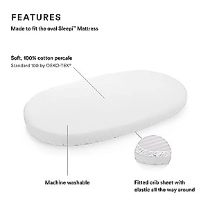 Stokke Sleepi Fitted Sheet, White