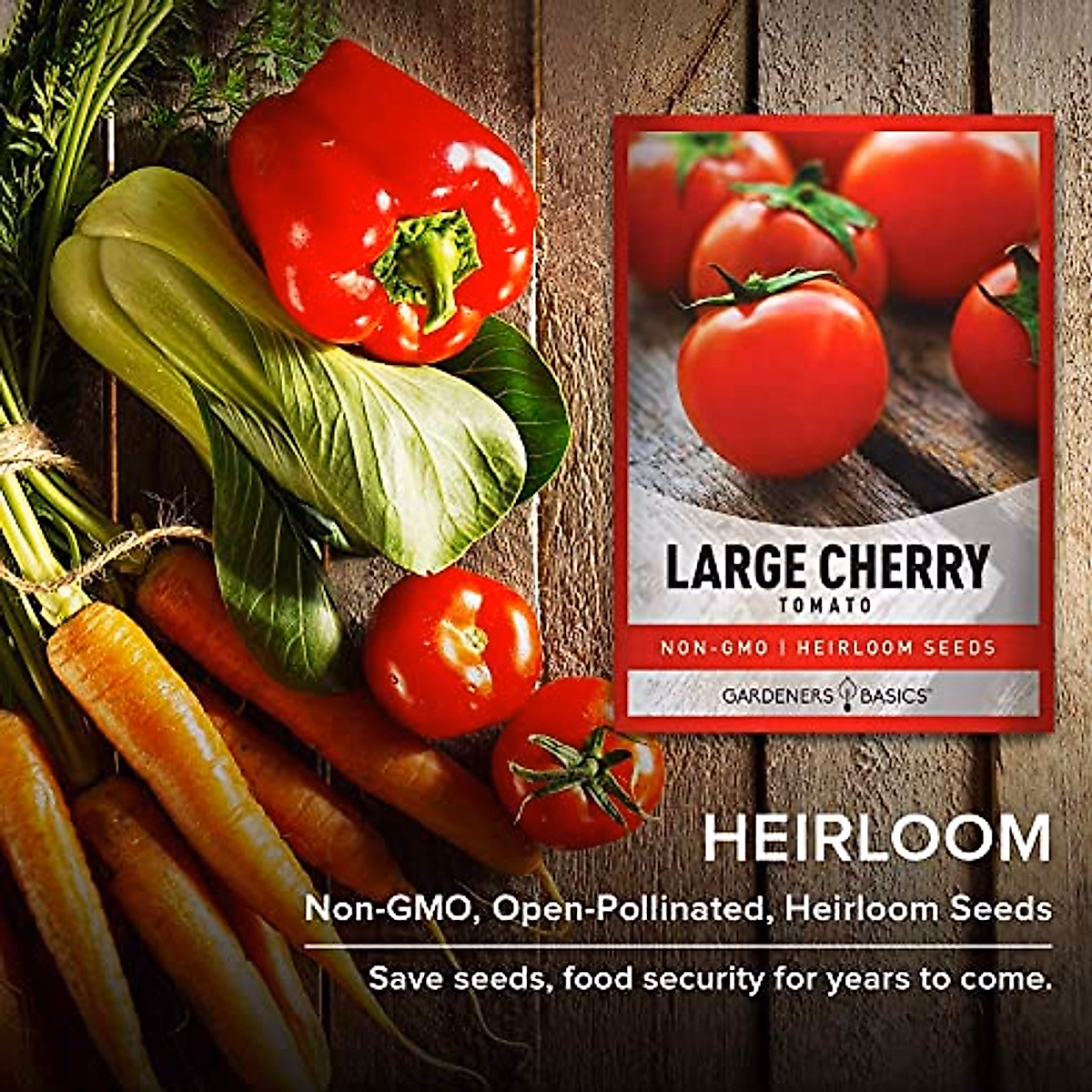 Large Cherry Tomato Seeds for Planting Heirloom Non-GMO Red Cherry Tomato Plant Seeds for Home Garden Vegetables Makes a Great Gift for Gardening by Gardeners Basics