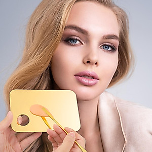 6 in 2 Sets Makeup Mixing Palette, Rainbow Acrylic Cosmetic Palette with Korean Makeup Spatula Tool for Mixing Foundation Eye Shadow Lipsticks Nail Art