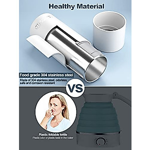 balbali Travel Kettle Electric Small 9 Preset Temp - Portable Kettle for Travel - Mini Hot Water Boiler/Maker/Warmer/Heater for Tea - Small Size One Cup Bottle/Thermos for Boil Water Single/Personal