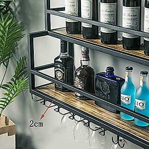 Wine Rack Wrought Iron Vintage Wine Rack Upside Down Wine Rack Creative Shelf Wall-Mounted Wine Rack Goblet Holder Wine Rack Glassware Rack Cup Holder