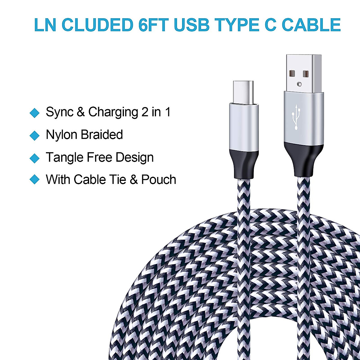 Quick Charge 3.0 Adaptive Fast Charging USB Adapter Wall Charger Plug with 2Pack 6ft Type C Cable for Samsung Galaxy S23 S22 S21 Ultra S20 FE Note 20 A14 A53 A13 A02S A12 A21 A51 A10E A50 A71 S10 S9