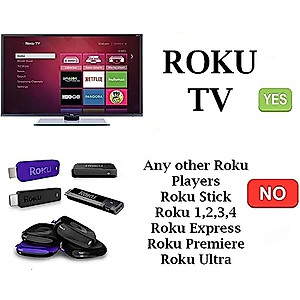Universal Remote Compatible with Element ROKU TV with Netflix Hulu Vudu Sling