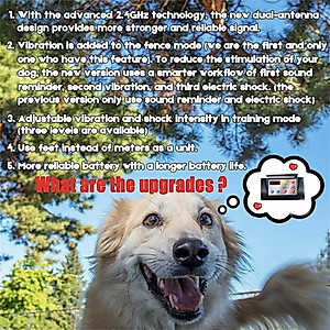 Smart Wireless Electronic Pet Dog Fence System and Dog Training Collar, Remote Control, Waterproof, Shock Resistant Collar, Electric Collar with Buzzer/Vibration/Shock, Suitable for 1/2/3 Dogs,for3do