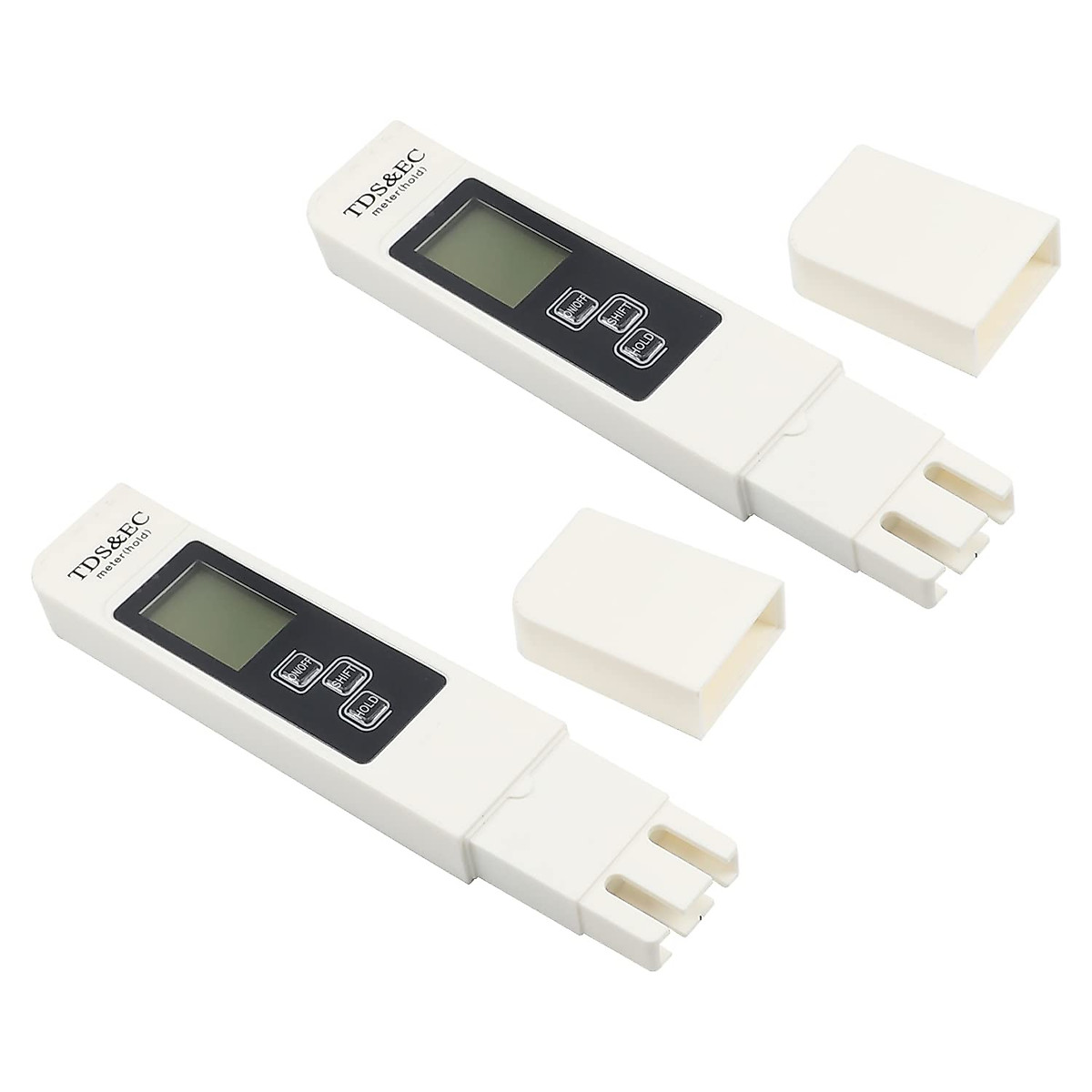 Othmro TDS & EC Tester TDS Three in one Handheld Tester 1-9990PPM 1 Resolution Plastic+304 Stainless Steel White 2PCS
