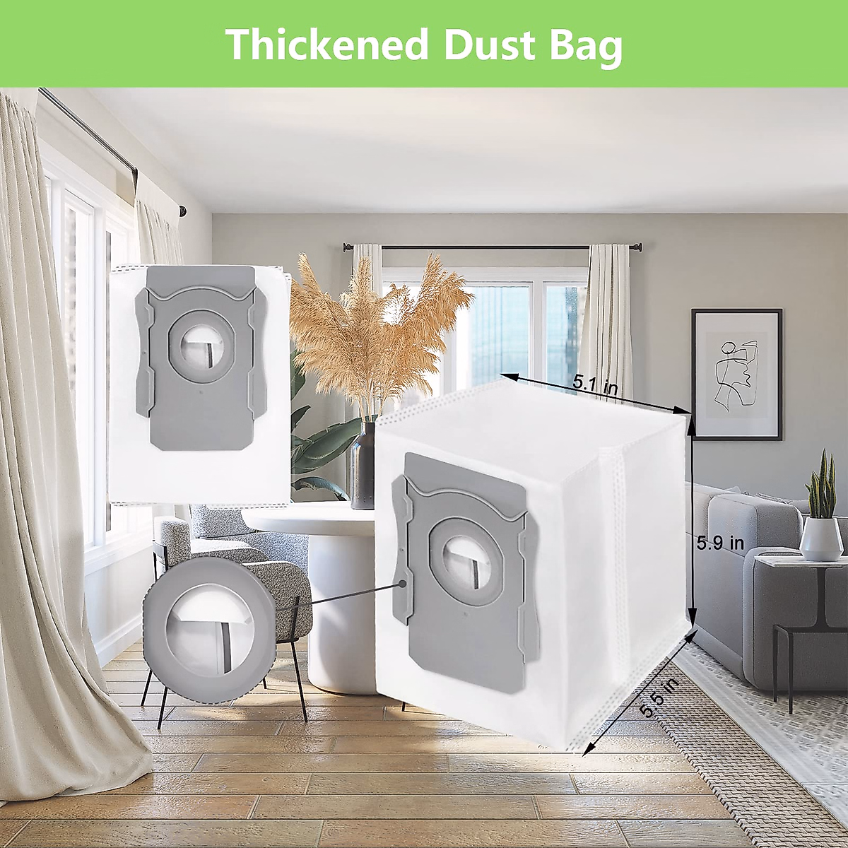 Replacement Parts accessories for Roomba i1+ i7 i7+ i3+ i4+ i6+ i8+ J7+ Plus I & J Plus series Vacuum Cleaner Inclue 4 Roller Brushes & 4 Filters & 4 Side Brushes & 2 Vacuum Bags