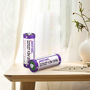 NASTIMA 12V 27A A27 Alkaline Battery, V27A LR27A MN27 L828 12V Battery (5-Pack)