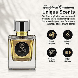 DiMilano Impressions of Designer Perfumes |Baccarat Rouge Extrait|540|Satin Mood| Cr. Aventus|Pheromenes|T. Ford Oud Wood (EDP) 1.7 oz. or 50 ml (Cr. Silver Mountain)