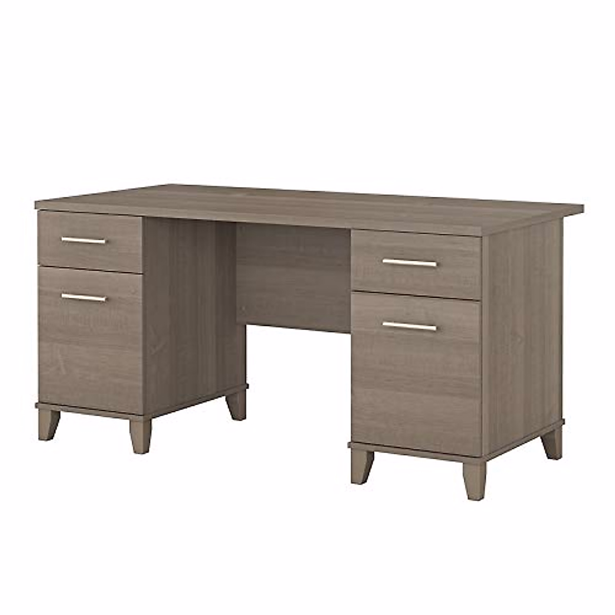 Bush Furniture Somerset 60W Office Desk with Drawers in Ash Gray