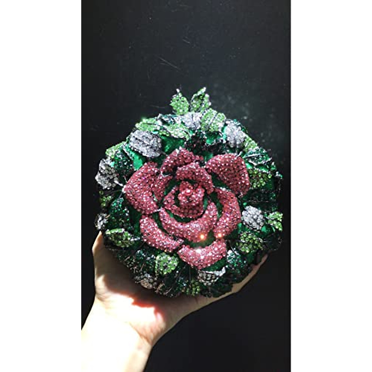 Custom Women bling diamond party skull handbag hand rhinestone Pumpkin ice cream clutch Butterfly owl Swan purse evening bags Flower Basket