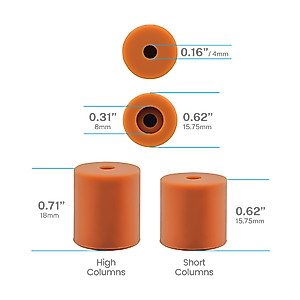 Park Sung 3D Printer Heat Bed Leveling Parts,Silicone Column Solid Mounts,Leveling Spring Replacement Part (12 Pack)