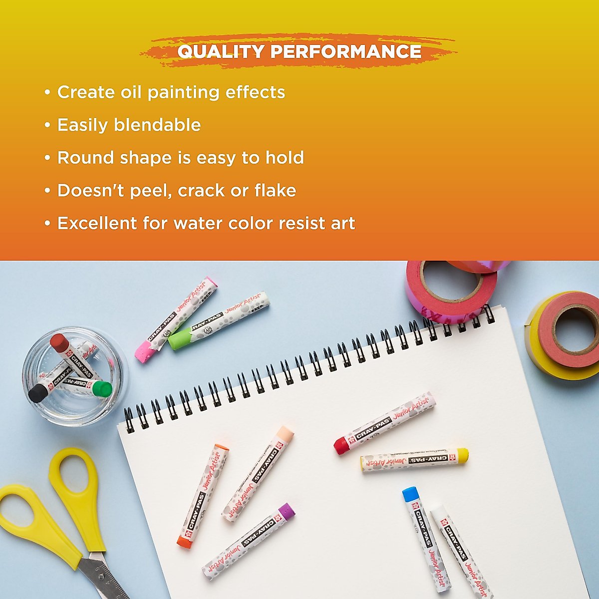 SAKURA Cray-Pas Junior Artist Oil Pastel Set - Soft Oil Pastels for Kids & Artists - 25 Colors