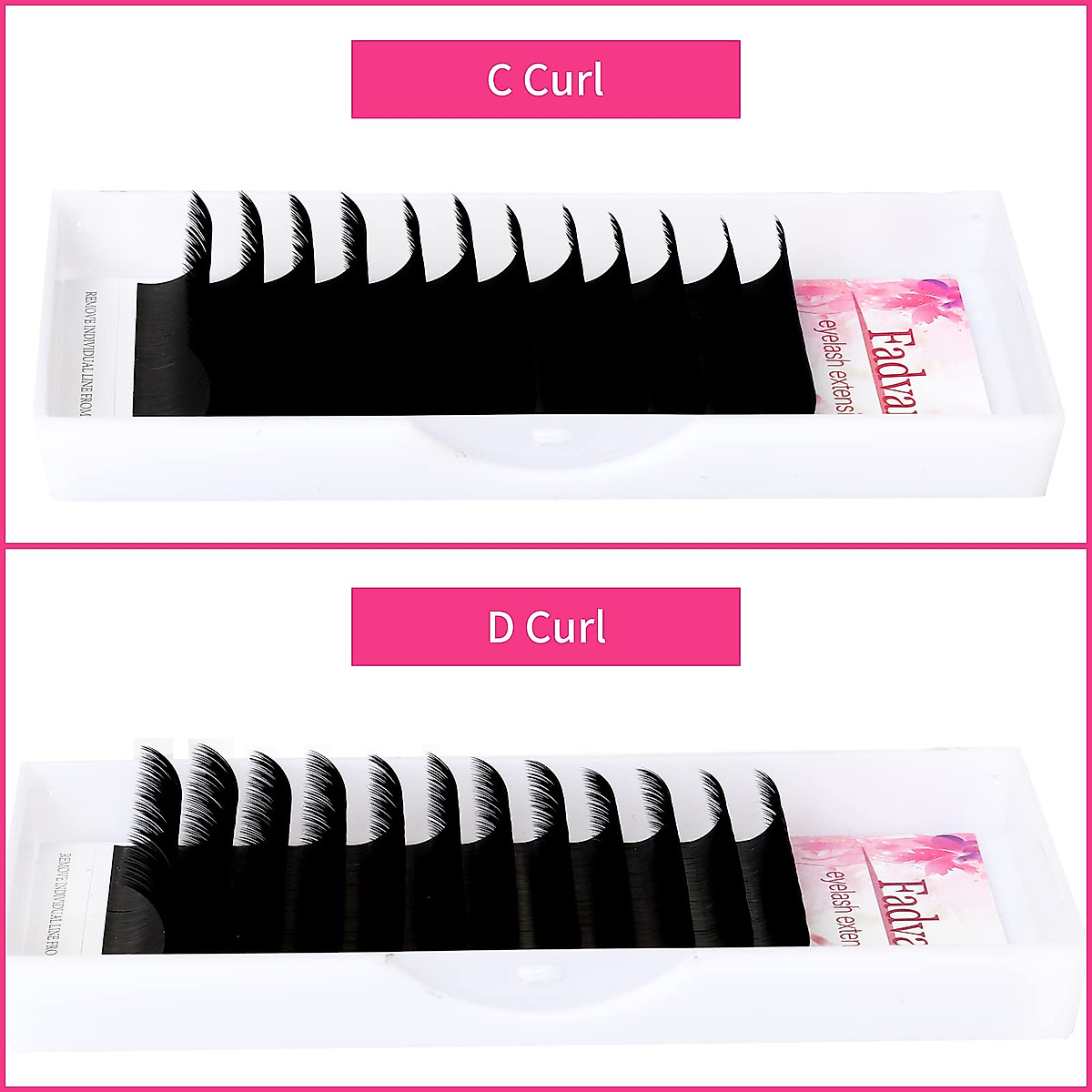 Eyelash Extensions D Curl 0.15mm Classic Lashes Extension 15-20mm Mixed Individual Lashes Silk Eyelash Extension Supplies Matte Black Single Eyelashes by FADVAN (0.15mm-D, 15-20mm Mix)
