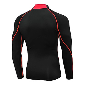 Audoc Mens 3 Pack Compression Shirt Long Sleeve Shirts Athletic Base Layer Tops Workout T Shirt