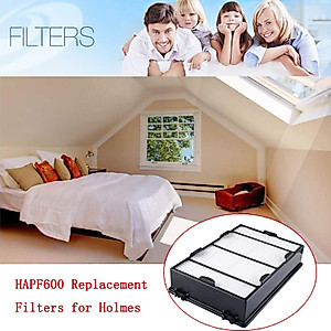 HAPF600 True HEPA Filter 3 Pack Compatiable with Holmes B Filter - Replace for HAPF600D HAP615 HAP625 HAP650 HAP675RC HAP725 HAP750 HAP1625 HAP1650 HAP1725 HAP1750
