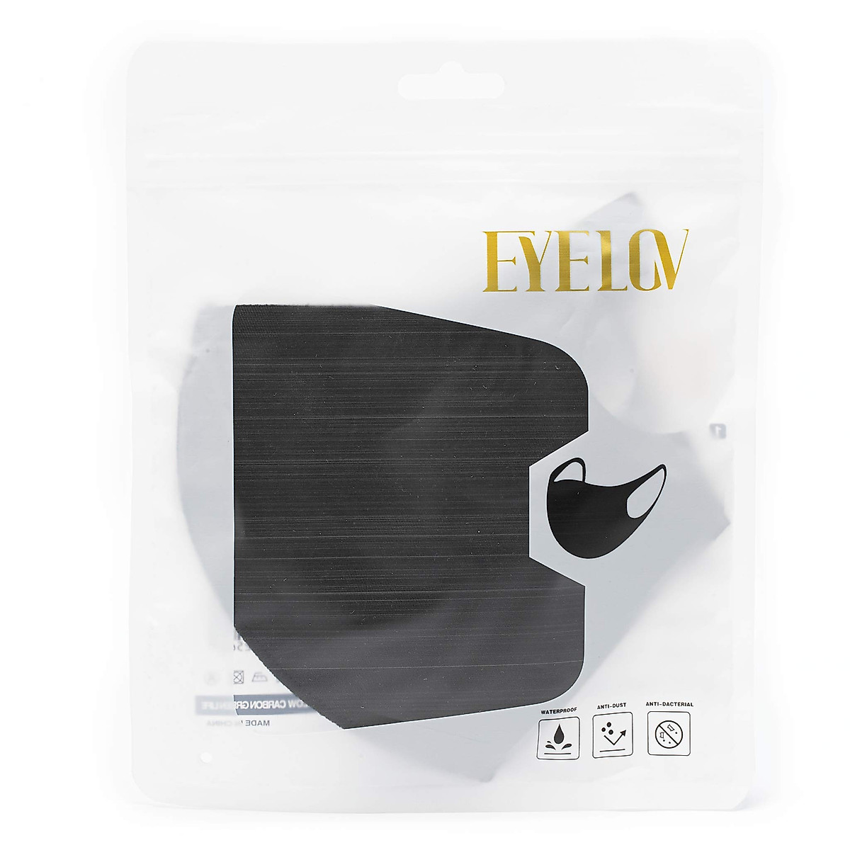 10PCS Black Face Mask Covers with Elastic Ear Loop Cover Full Face Anti-Dust, Unisex, Washable, Breathable, and Reusable (Adults)