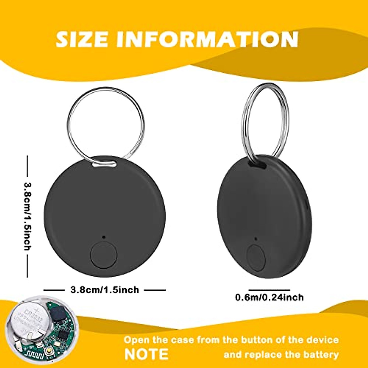 10 Pcs Portable GPS Tracking Device Mobile Tracking Smart Anti Loss Dog Locator Key Finder GPS Smart Tracker Device for Kids Dog Pet Cat Wallet Keychain Luggage, Alarm Reminder, App Control