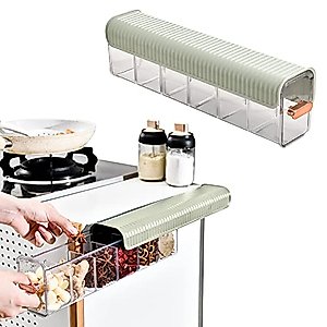 EastVita Wall Mounted Storage Box Punch-Free Multi-Functional Underwear Socks Seasoning Hanging Drawer Organizer with Adjustable Compartments for Closet Kitchen Home Office Green