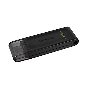 Kingston DataTraveler 70 256GB USB-C Flash Drive | USB 3.2 Gen 1 | DT70/256GB, Black
