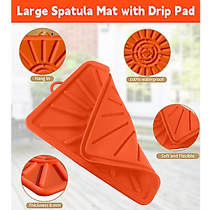 Silicone Grill Mat for Outdoor Grill Blackstone, Griddle Mat Barbeque Grill Accessories Tools Kitchen Counter Spatula Mat BBQ Side Shelf Mat Grill Pad for Blackstone Griddle Accessories