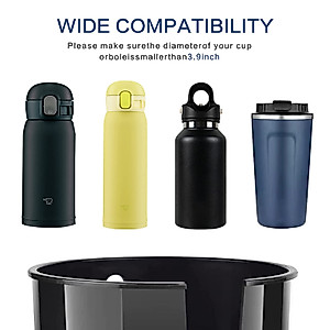 UILB Tesla 2 Cup Holder Car Rear Seat Two Big Side Cup Holder, Backseat Oraginzer with Two Cup Holder, DIY Position, Storage Box for Money, Card, Holding Phone, Wallet