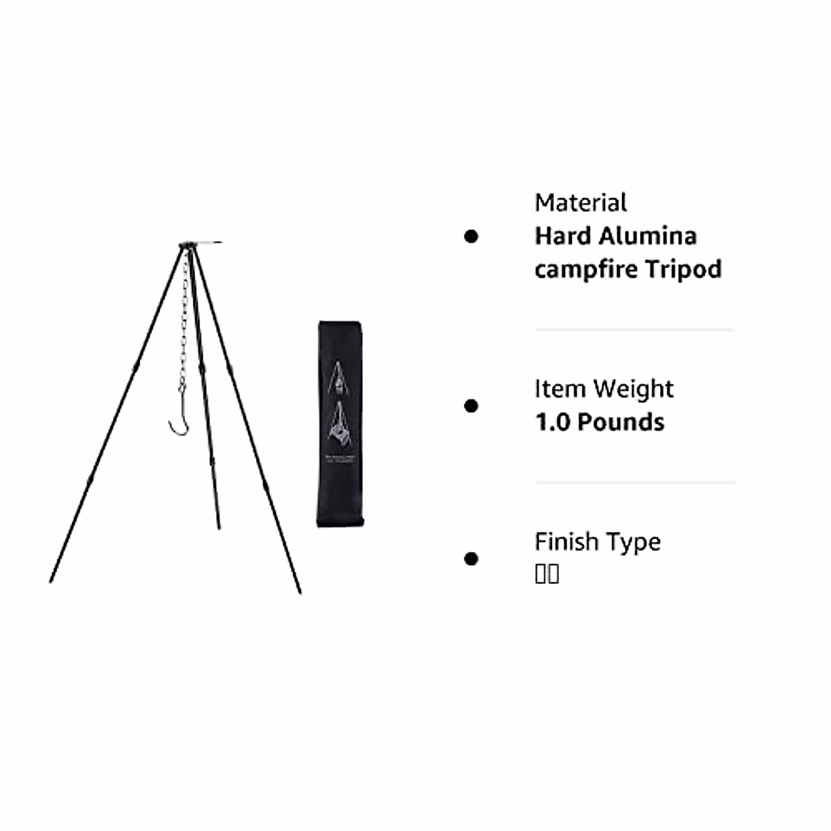 Camping Tripod Campfire Cooking Dutch Oven Tripod Mini Adjustable Grill Tripod Cooker Campfire Grill Stand Tripod Grilling Set Cooking Lantern Tripod Hanger with Storage Bag for Outdoor Activities