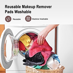 KODAMO Makeup Remover Cloth, Microfiber Face Cloths for Washing Face Just with Water, Reusable Soft Washcloths for Sensitive Skin, 7 x 13 inch, 8 Pack, Pink