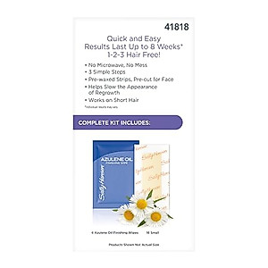 Sally Hansen Hair Remover Wax Strip kit for Face, 18 Wax Strips