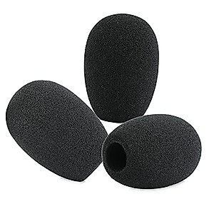 LEFXMOPHY SM81 Windscreen, RK311 Foam Cover Replacement for Shure SM81-LC KSM141 Microphone, Noise-cancellation Pop Filter 3-pack