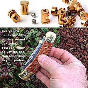 FLAMEDUKE Knife Thumb Studs for Buck 110 Thumb knife for Buck 112 2pcs With Hex for Buck Pocket Knife Edc Knife