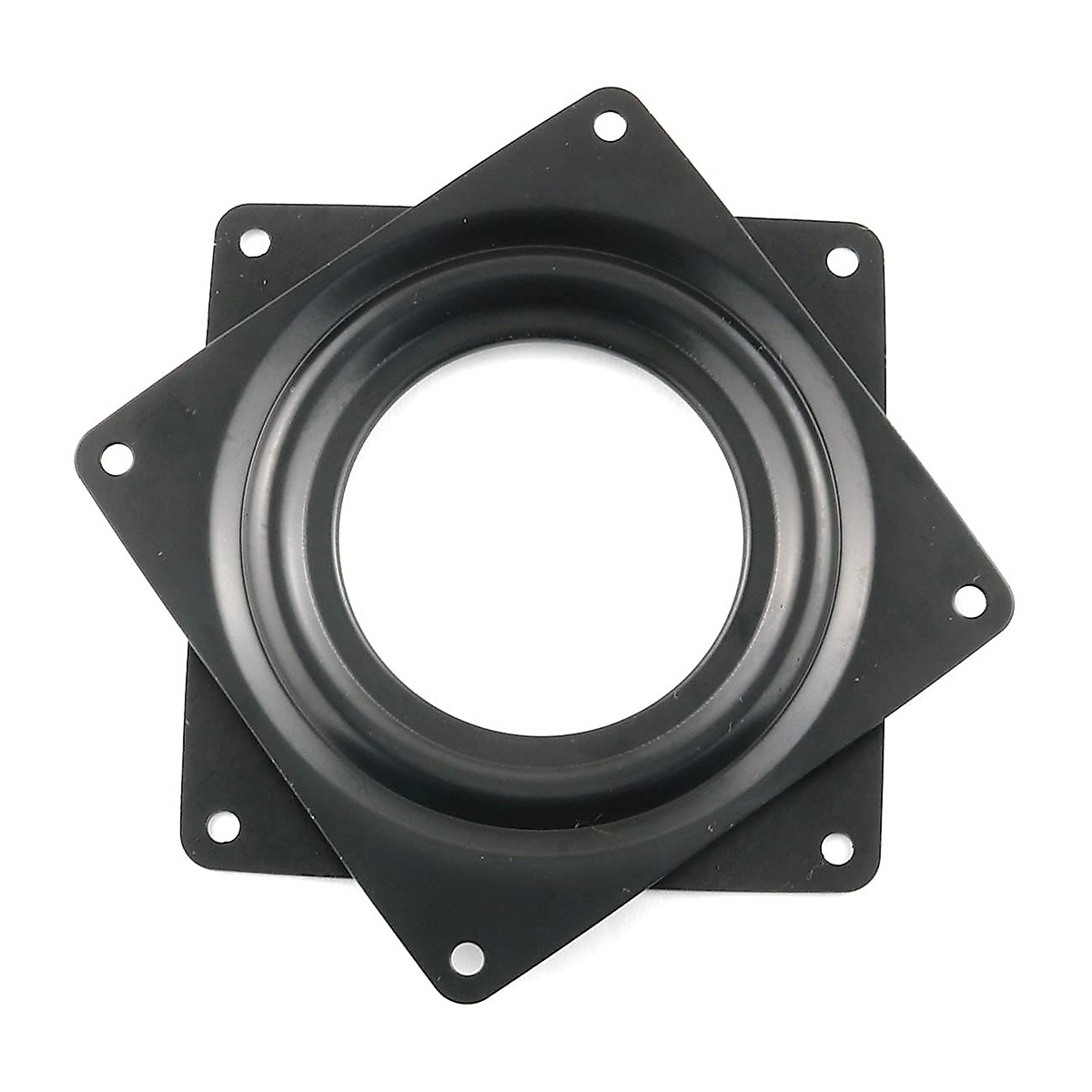 RLECS Swivel Plate 2PCS 4-Inch 360 Degree Hollow Square Lazy Susan Turntable Bearings Rotating Bearing Plate