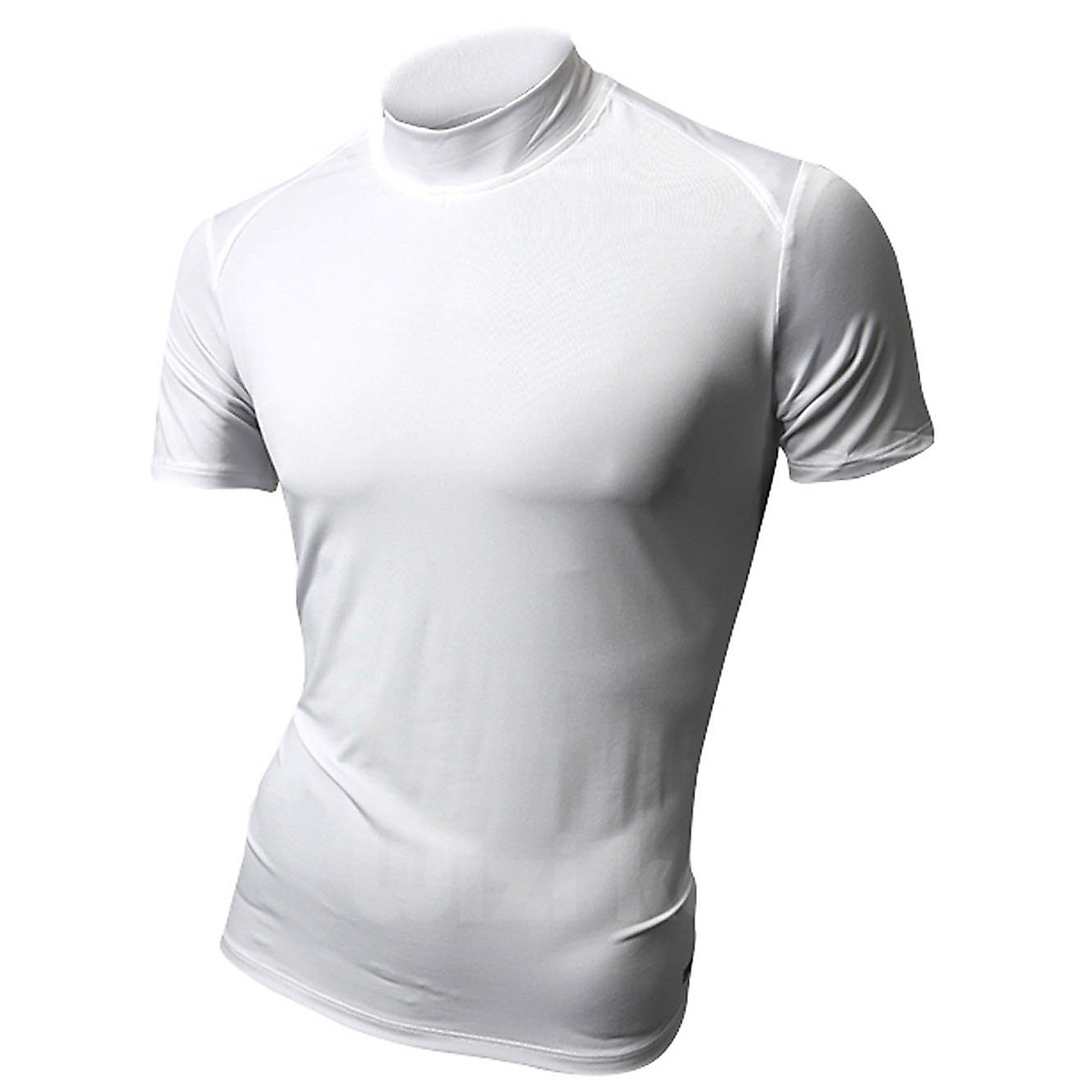 Mens Solid Short Sleeve Active Water Sports Rash-guard